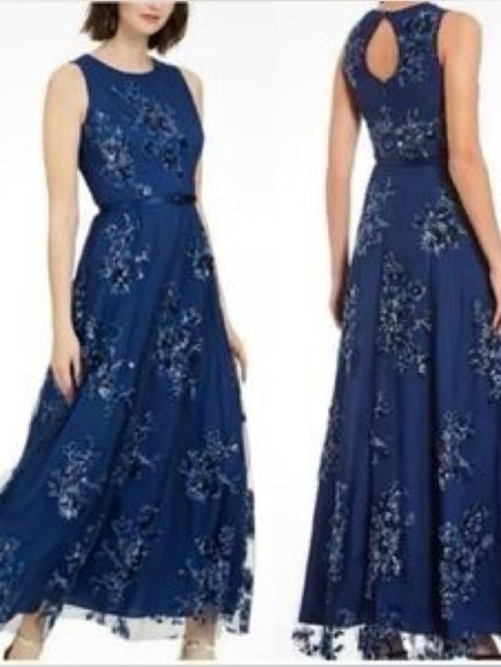 Eliza J | Dresses | Eliza J Navy Floral Embroidered Maxi Dress | Poshmark